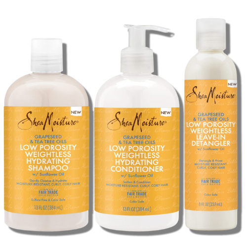 SheaMoisture Low Porosity Weightless Hydrating Shampoo | Conditioner ...