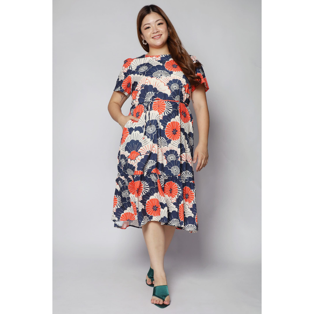 Xing Dress in Oriental Fan ( Fits S-XXL ) | Shopee Singapore