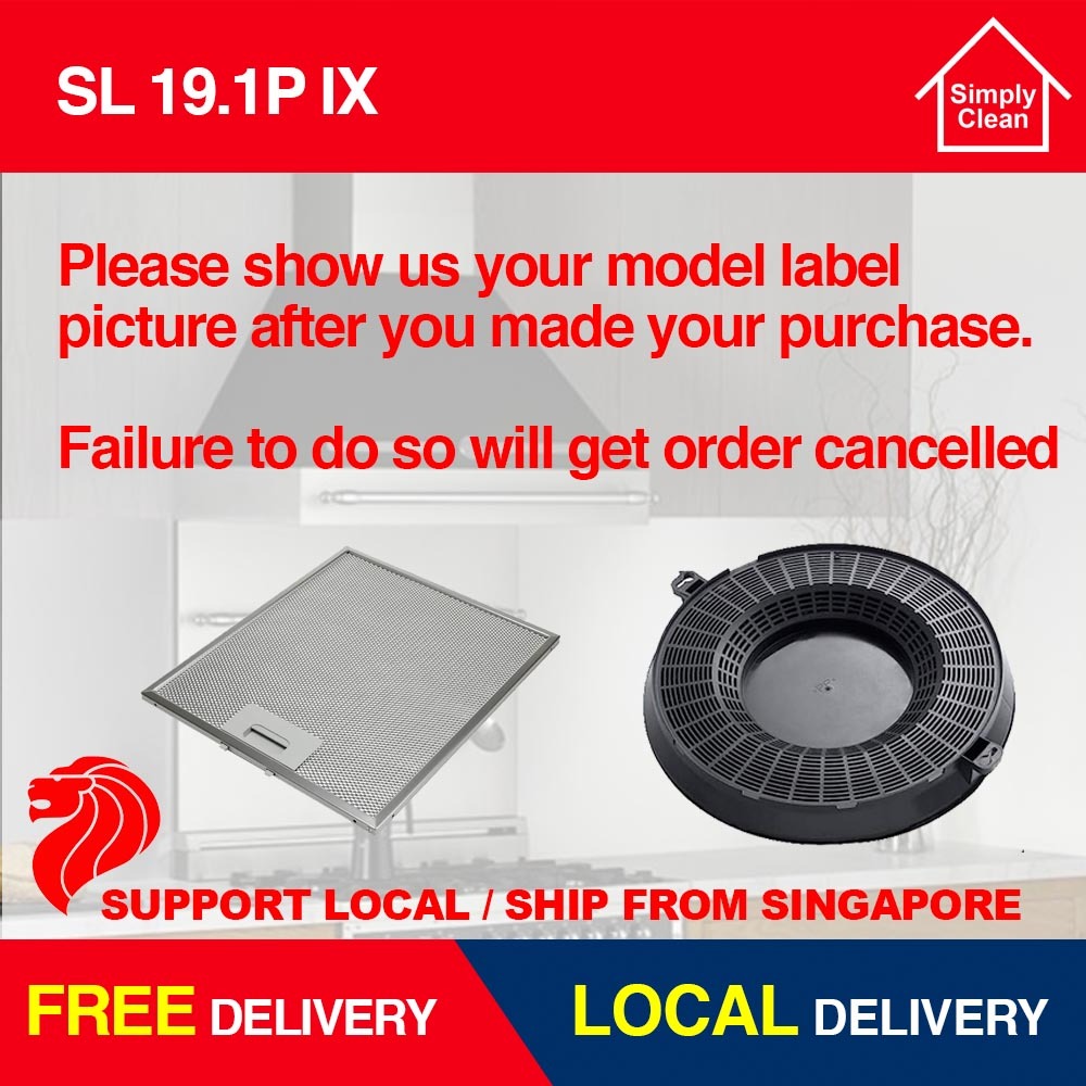 Ariston SL 19.1P IX Cooker Hood Grease & Carbon Filter | Shopee Singapore