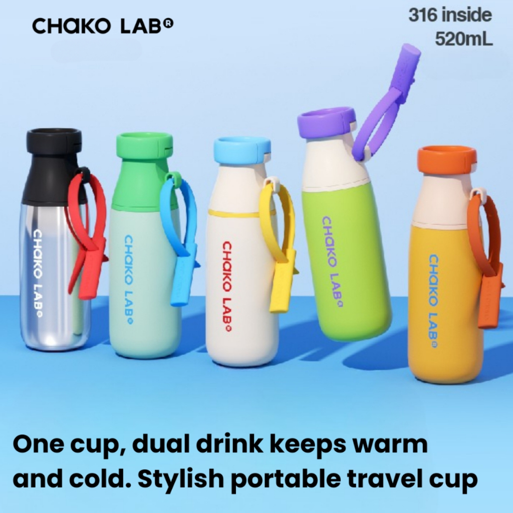 CHAKO LAB 520ml Milk Pod Insulated Two-Ways Bottle | Shopee Singapore