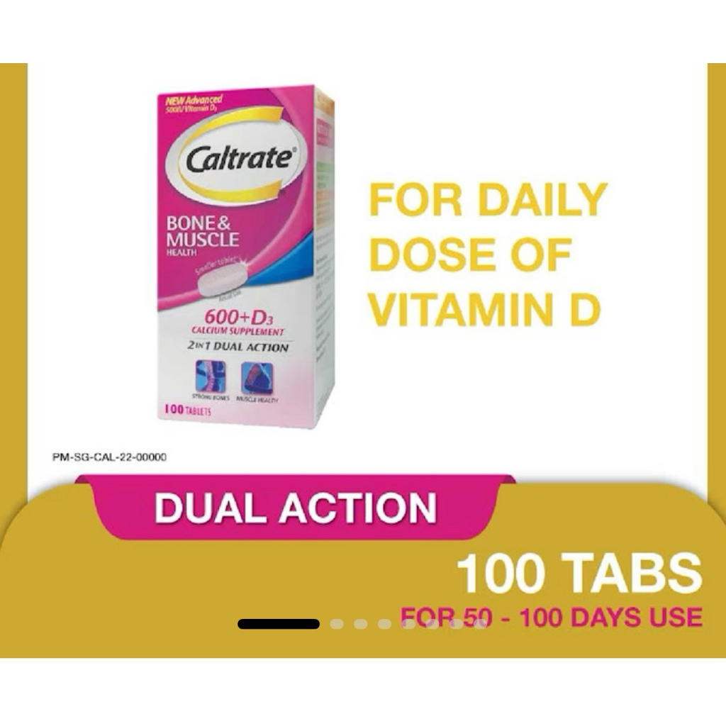 (1 or 2 boxes) Caltrate Bone & Muscle Health 600+D3 100 tablets each ...