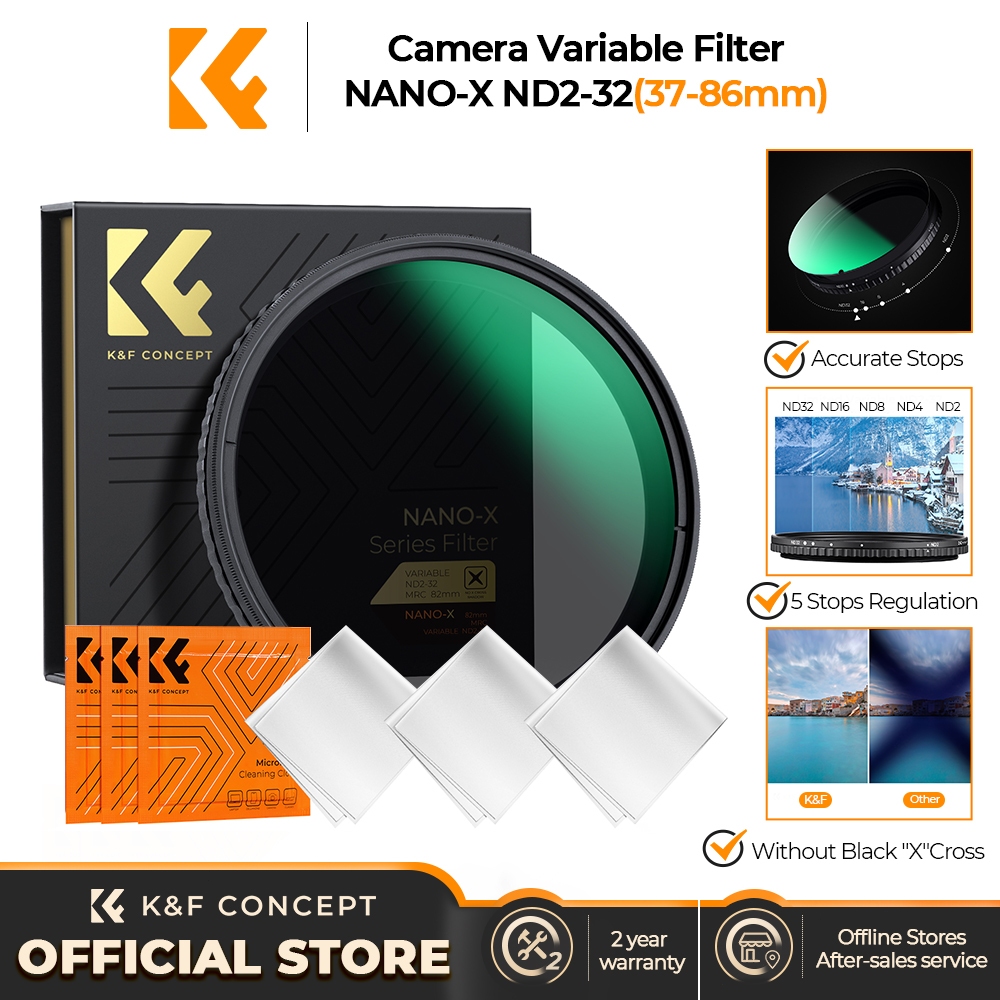 K&F CONCEPT NANO-X Limited Variable ND2-32 Filter Ultra-thin Long ...