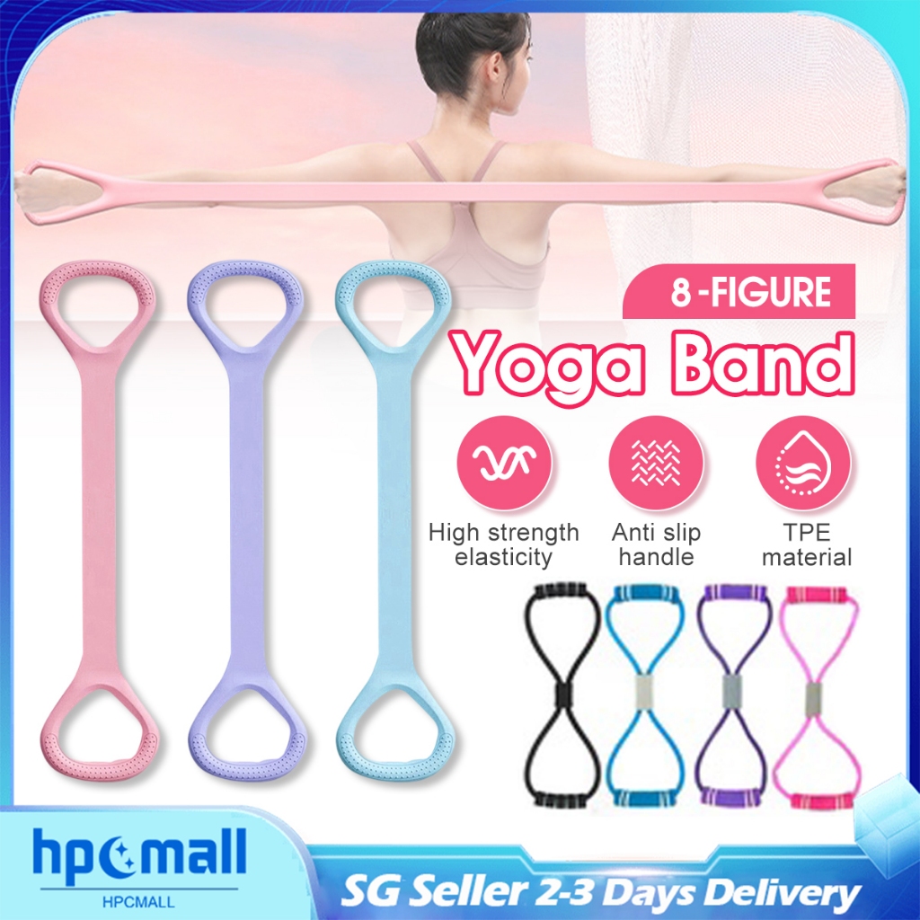8-shape Yoga Band Chest Expander Pull Rope Rubber Latex Resistance ...