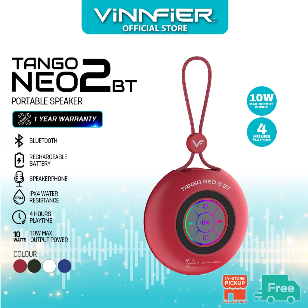 Vinnfier Tango Neo 2 Bluetooth Portable Speaker with Built in ...