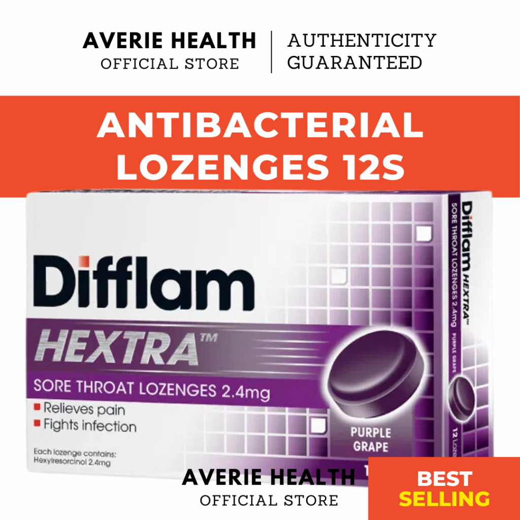 Difflam Hextra Sore Throat Lozenges 12s | Relieves Pain, Fights ...