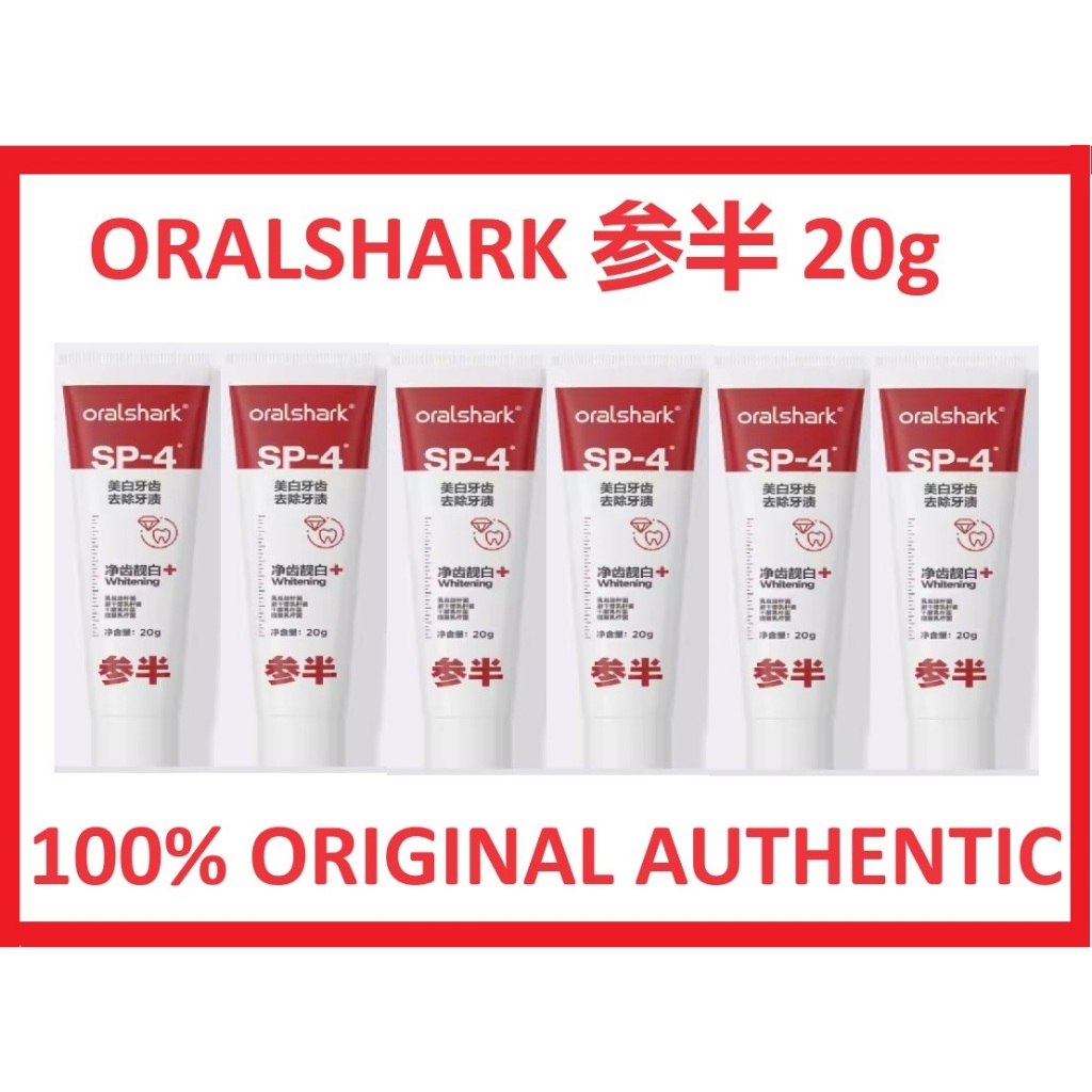 [SG SELLER] 20g ORALSHARK 参半 SP-4 RED GENUINE TOOTHPASTE (NOT YAYASHI) ULTRA + WHITENING ...