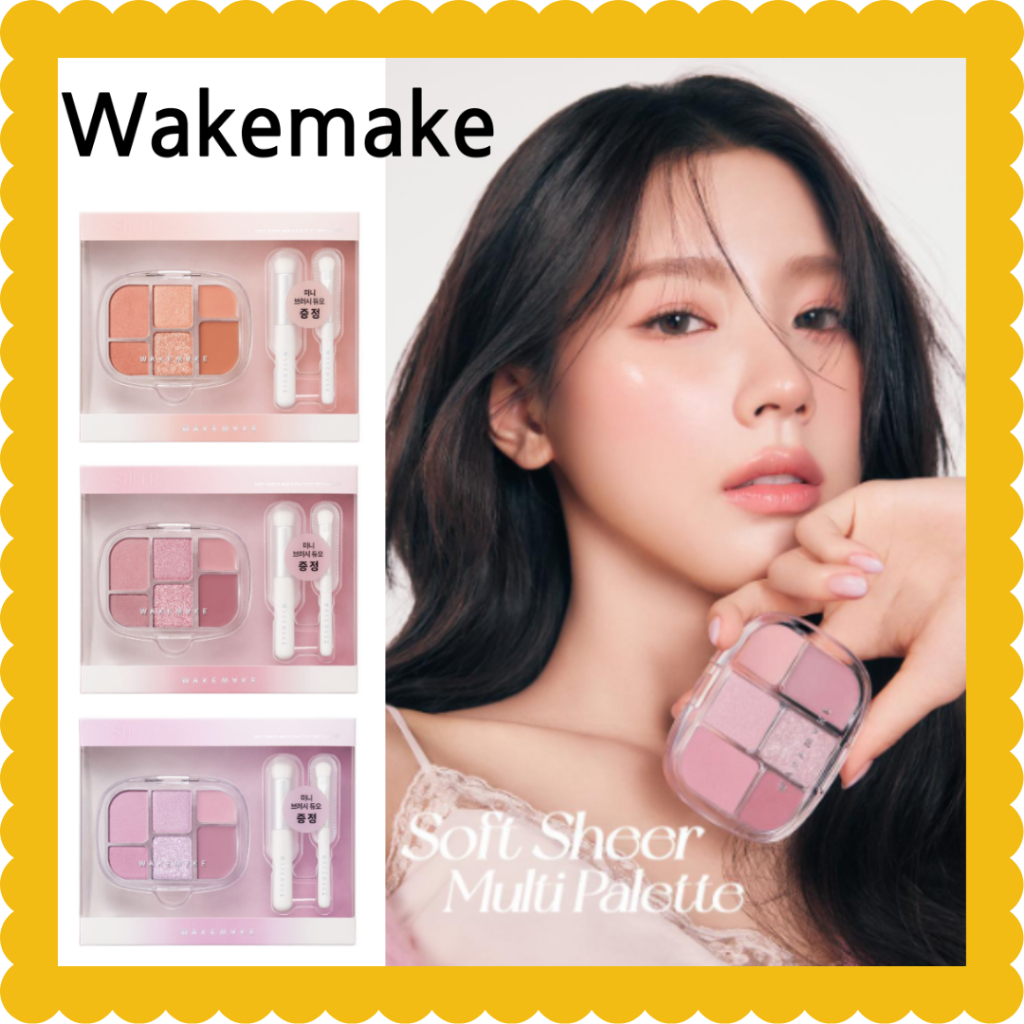 [Wakemake] Soft Sheer Multi Palette 3 COLOR (+Mini Brush Duo) | Shopee Singapore