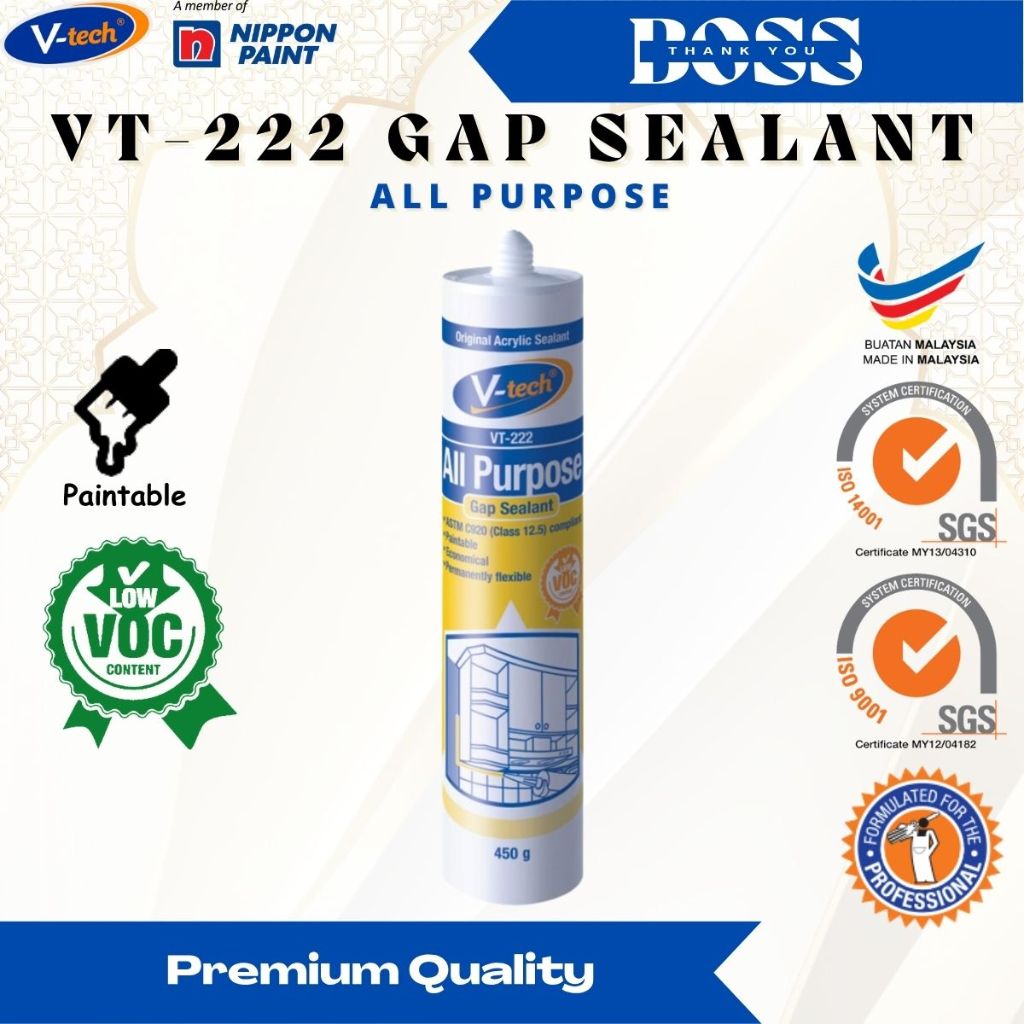 Vtech VT-222 All Purpose Gap Sealant ( WHITE ) | Shopee Singapore