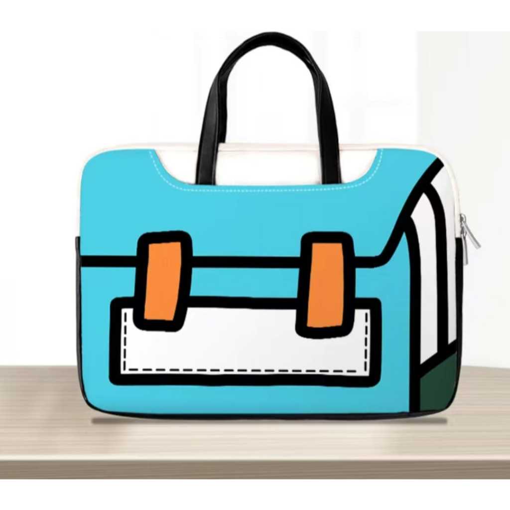 Laptop padded bag, Work bag, outing 2D bag, Colorful Cute Student ...