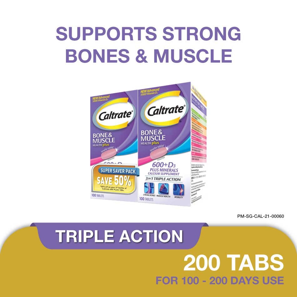 [Bundle of 2] CALTRATE Plus, Triple Action, Calcium + Vitamin D ...