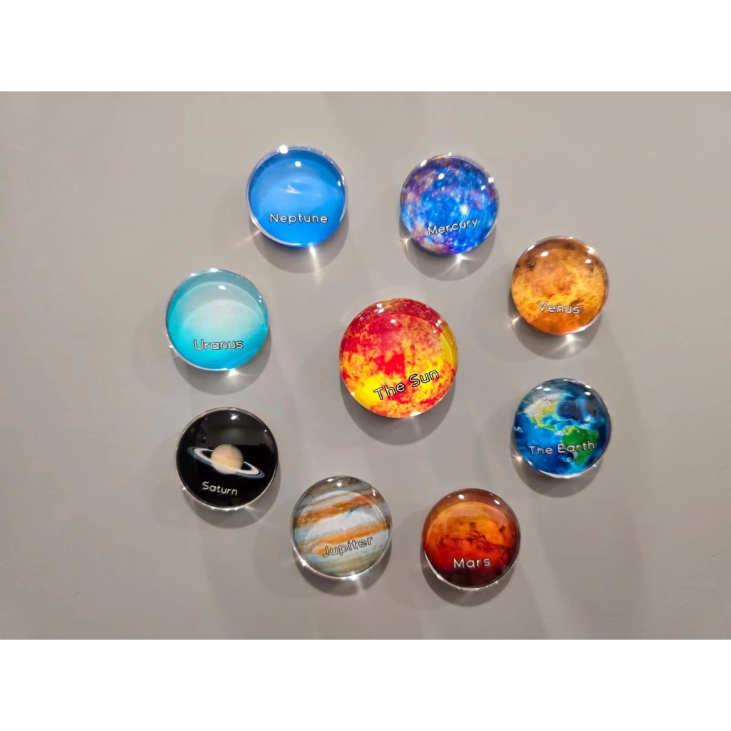 Solar System Fridge Magnets 9 planets with Sun | Shopee Singapore