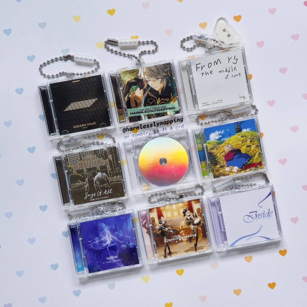[MADE TO ORDER] Customisable Mini CD Keychain with NFC chip ...