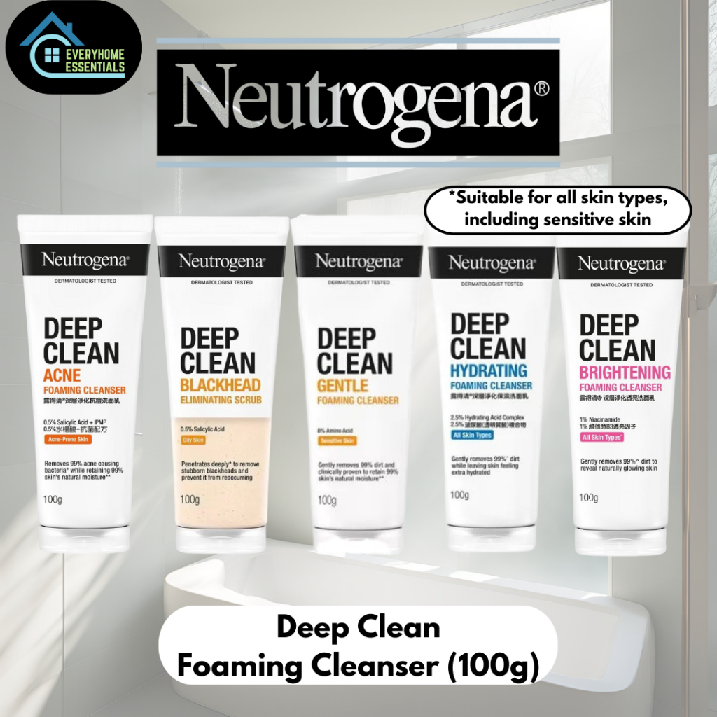NEUTROGENA Deep Clean Foaming Cleanser / Facial Wash (100g) | Shopee ...