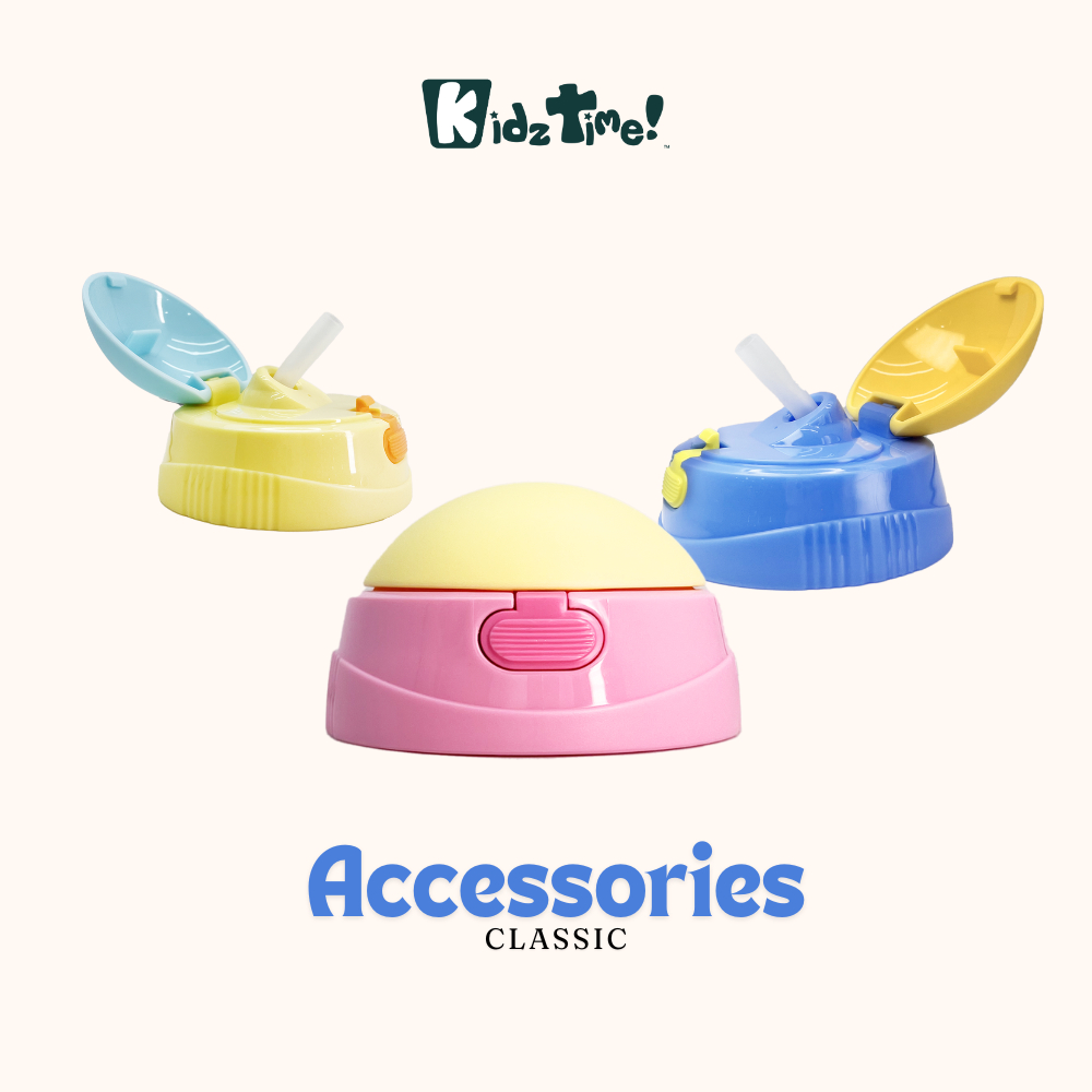 Kidztime Replacement Bottle Cap & Straws for Classic Sippers. Accessories for 380ml mini sipper ...