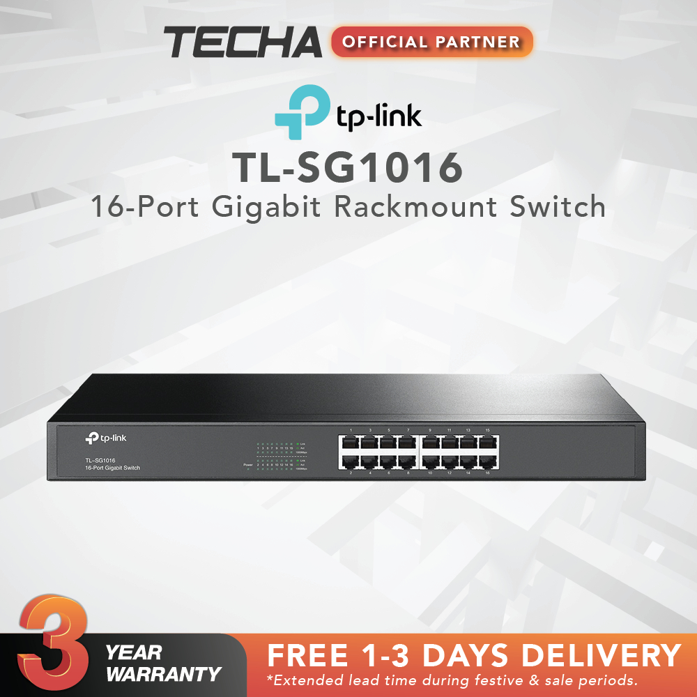 TP-Link TL-SG1016 |16-Port Gigabit Rackmount Network Switch | Shopee ...