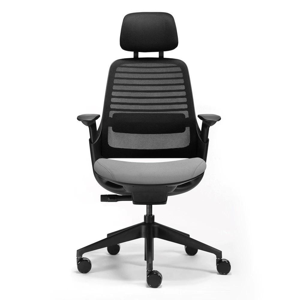Steelcase Series 1 Ergonomic Office Chair With Optional Headrest, Black ...