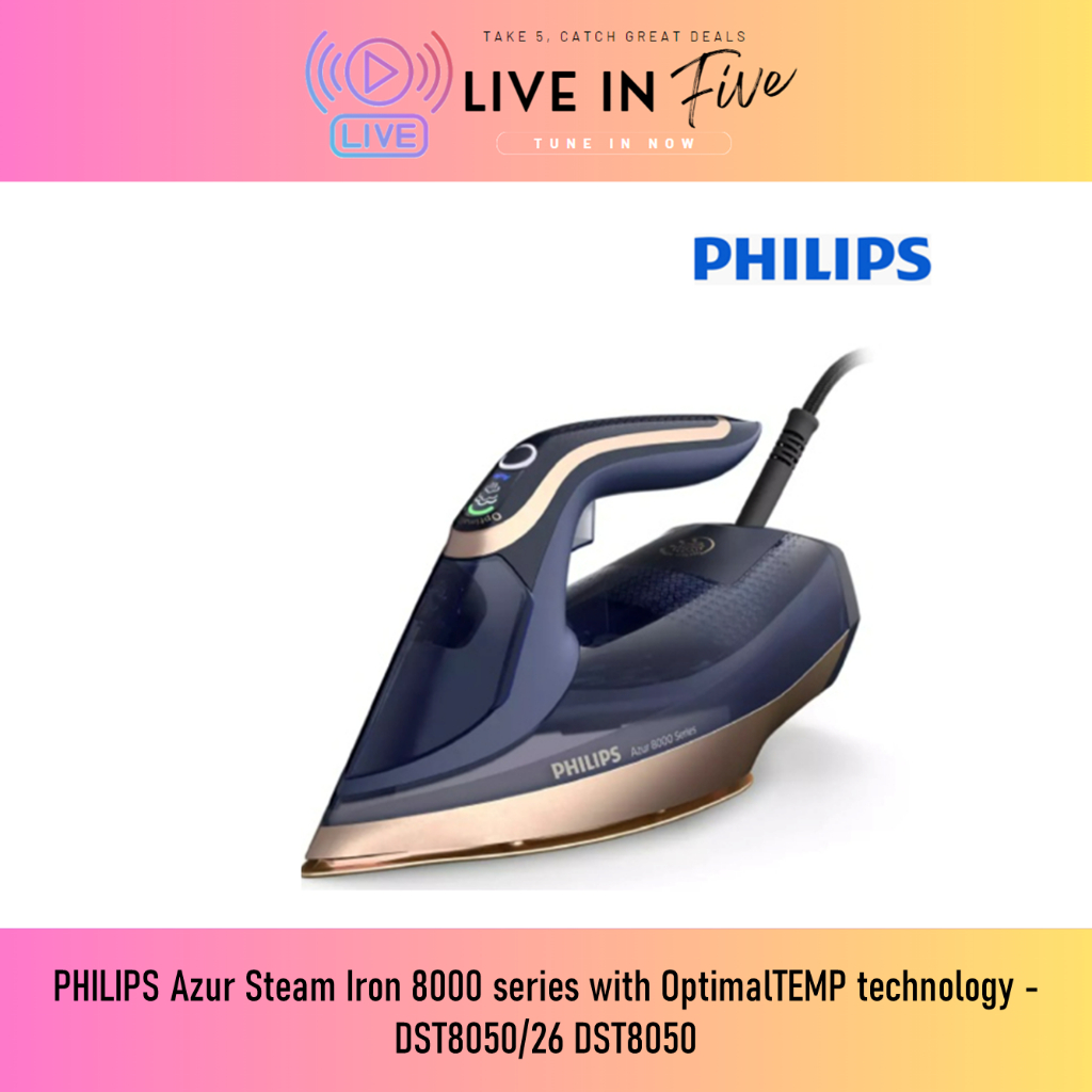 PHILIPS Azur Steam Iron 8000 series with OptimalTEMP technology ...