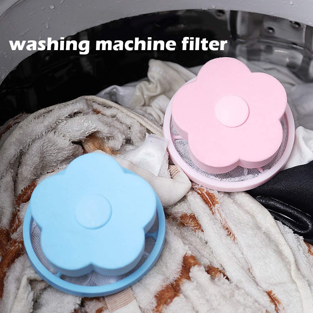 *Ready Stock* Washing Machine Hair Filter Cleaning Mesh Bag, Floating ...
