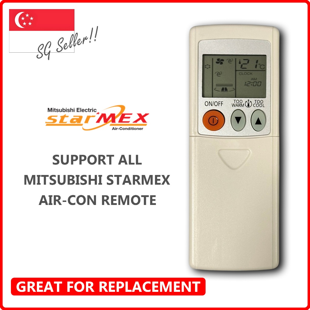 Mitsubishi Starmex Air Conditioners Remote Control Replacement ...