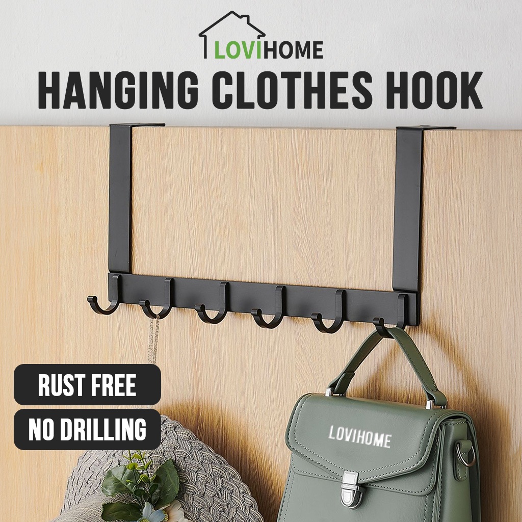 SG Door Hanger Hook - Anti-Rust Extra-Strong Clothes Rack Adjustable ...