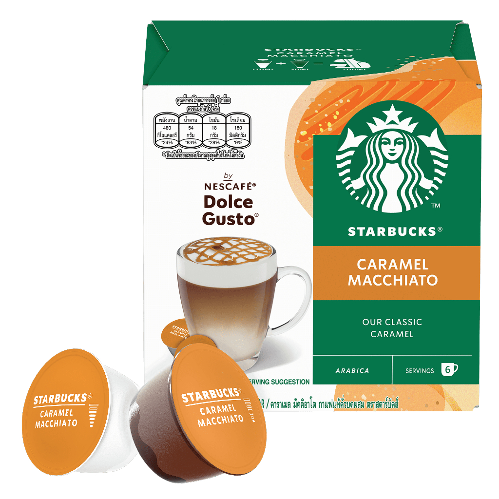 STARBUCKS® Caramel Macchiato by NESCAFÉ Dolce Gusto® coffee capsules ...