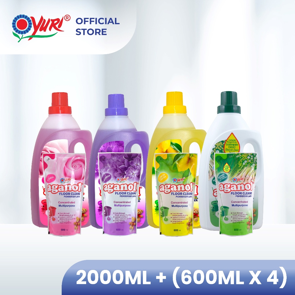 [Bundle Deal] Yuri Aganol Antibacterial Floor Cleaner 2L + (600ML x4 ...