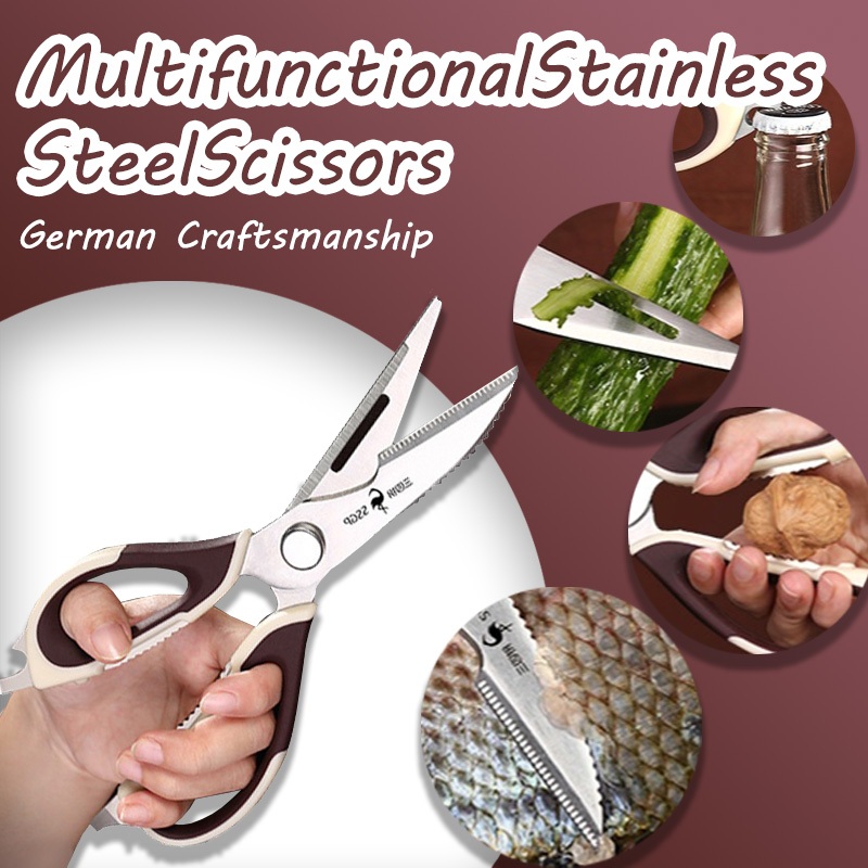 [Loveme258]6 in1 Multi Purpose Kitchen Scissors/BBQ Scissors/Chicken ...