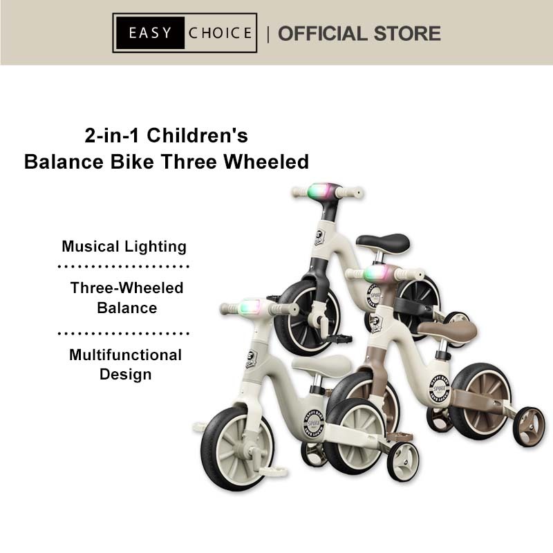 Easy Choice 2-in-1 Children's Balance Bike Three Wheeled ...