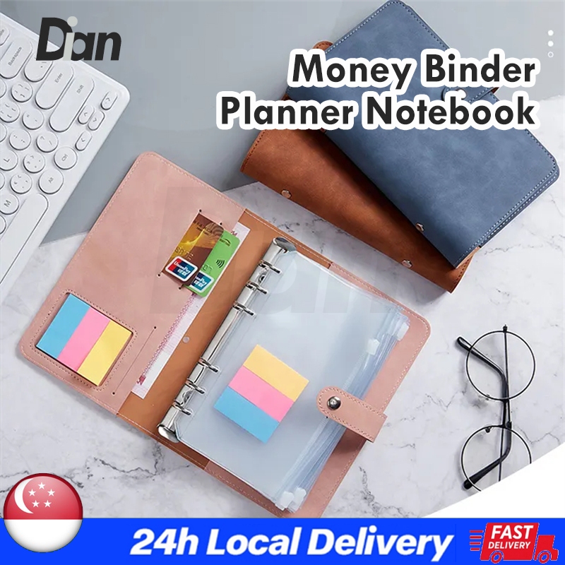 🏠💥A6 Cash-Envelope-Savings-Money Binder Planner Notebook Pockets ...