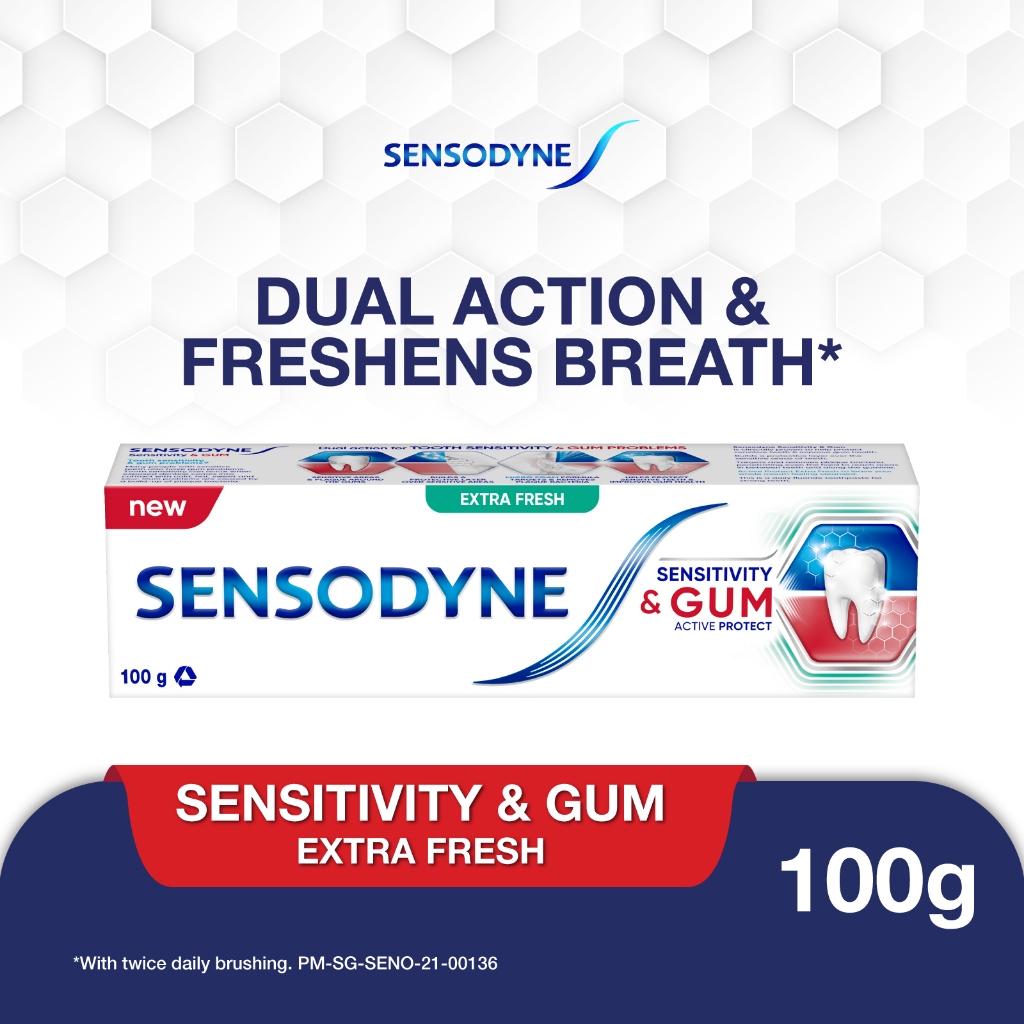 SENSODYNE Sensitivity & Gum Active Protect Toothpaste Extra Fresh (100g) | Shopee Singapore