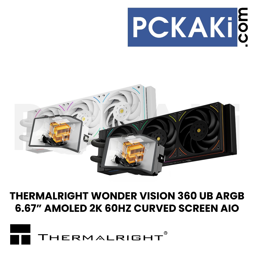 THERMALRIGHT WONDER VISION 360 UB ARGB ROTATABLE 6.67" 2K CURVE LCD ...