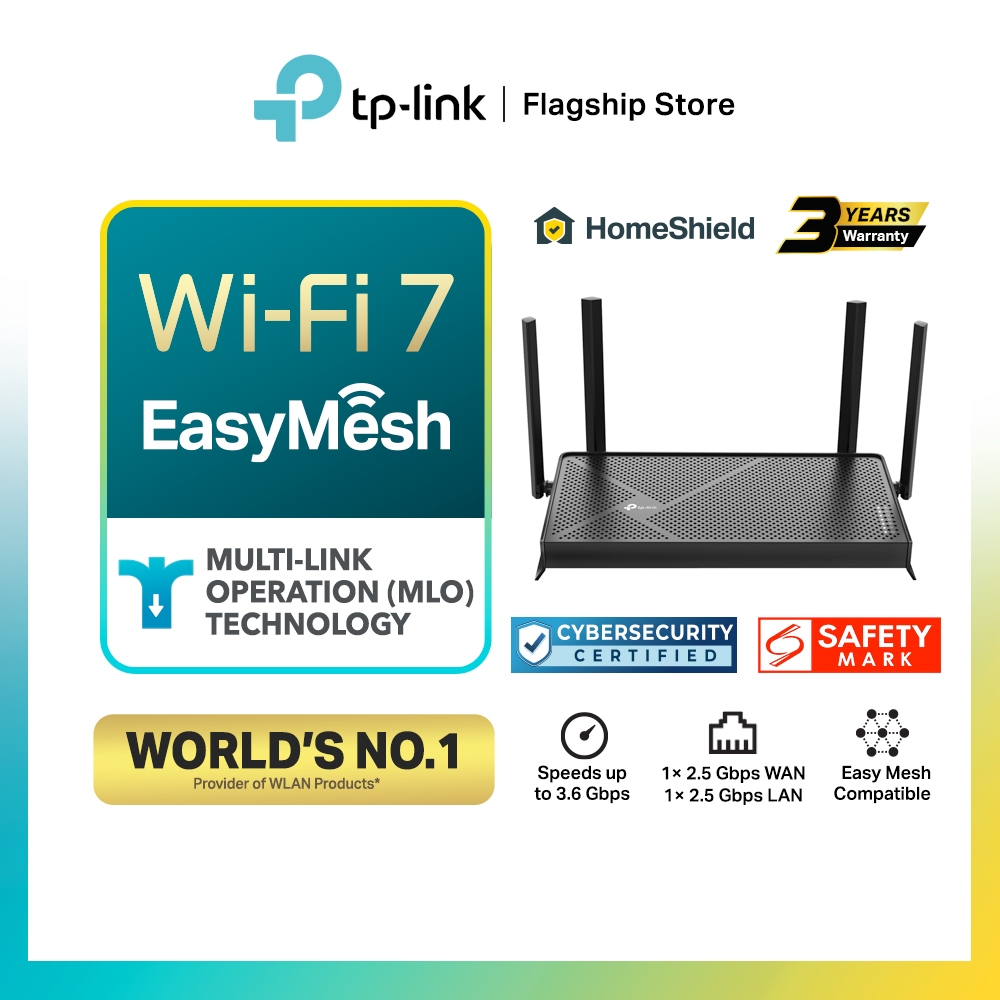 [Wi-Fi 7] TP-Link Wi-Fi 7 9.3Gbps Tri-Band Coverage EasyMesh MLO 2.5G ...