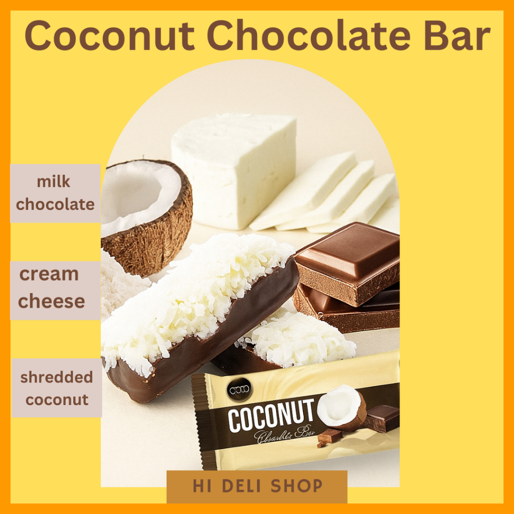 CHOCOLATE COCONUT BAR CHOCOTAINER MIILK CHOCOLATE BAR SHREDDED COCONUT ...