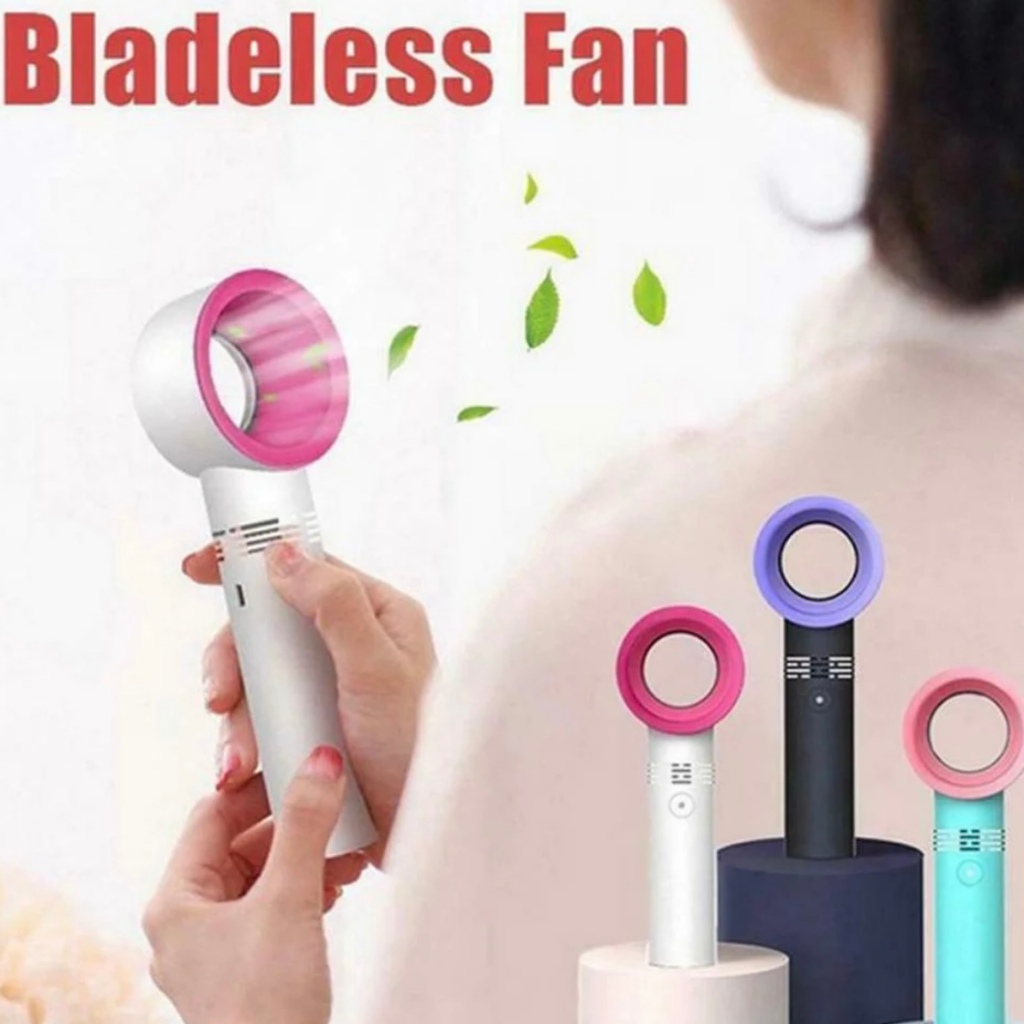 (SG STOCK NDD) Bladeless Handheld Fan with Removable Stand – Perfect ...