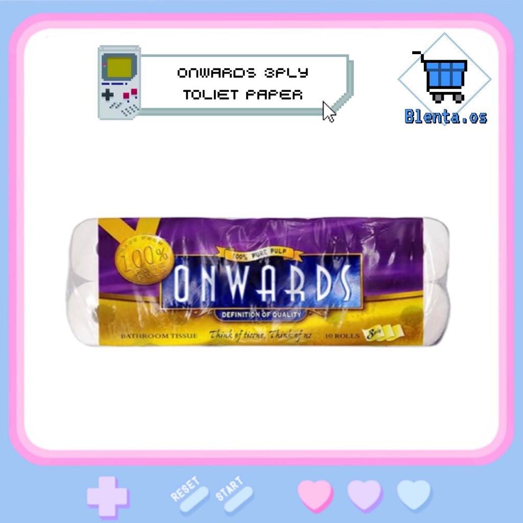 Onwards Toilet Rolls Paper Bathroom Tissue 3ply x 10rolls 8000ply 🔥SG ...