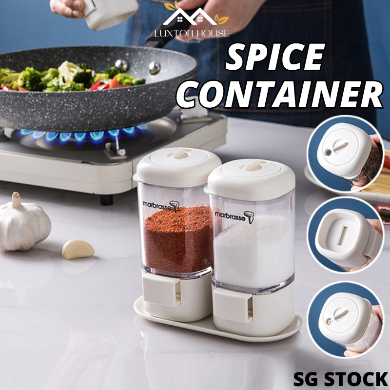 {SG} Condiments Container Salt Bottle Quantitative Press Seasoning ...