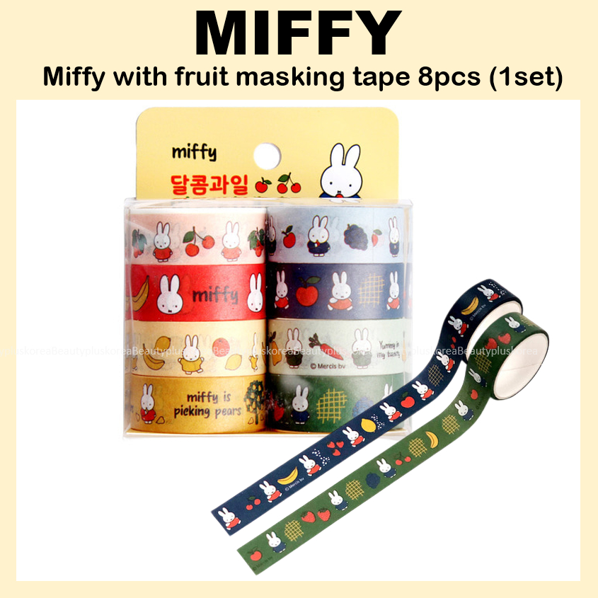 [MIFFY] Miffy with fruit masking tape 8pcs (1set) | Shopee Singapore