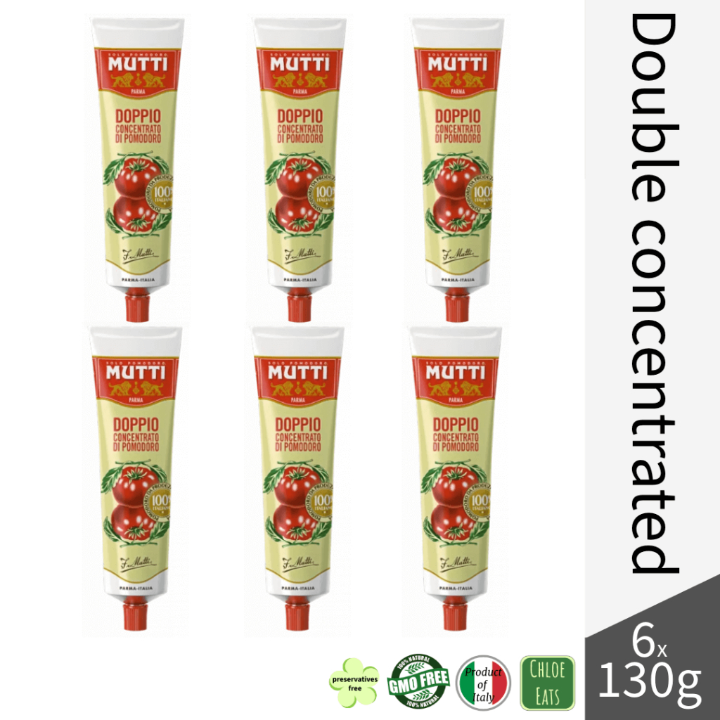 Mutti Italian double concentrated tomato paste - Bundle 6x130g | Shopee Singapore