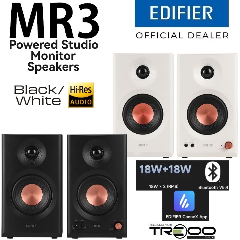 Edifier MR3 Studio Monitoring Wireless Bluetooth Desktop Bookshelf ...
