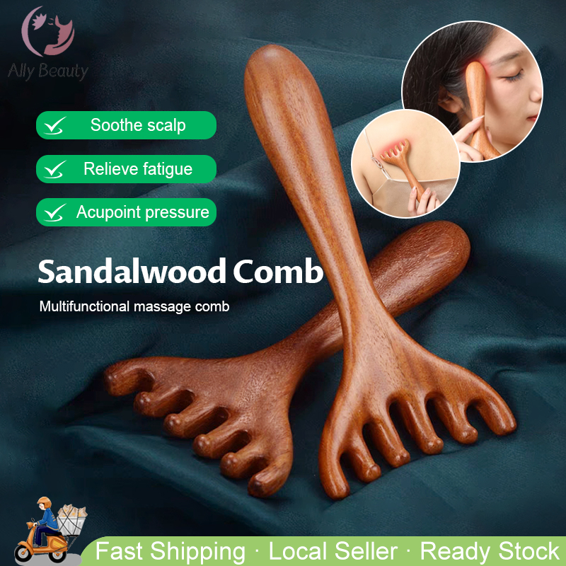 【SG 24H SHIP】Upgraded Deer Horn Head Massager Six Claw Scraping Comb ...