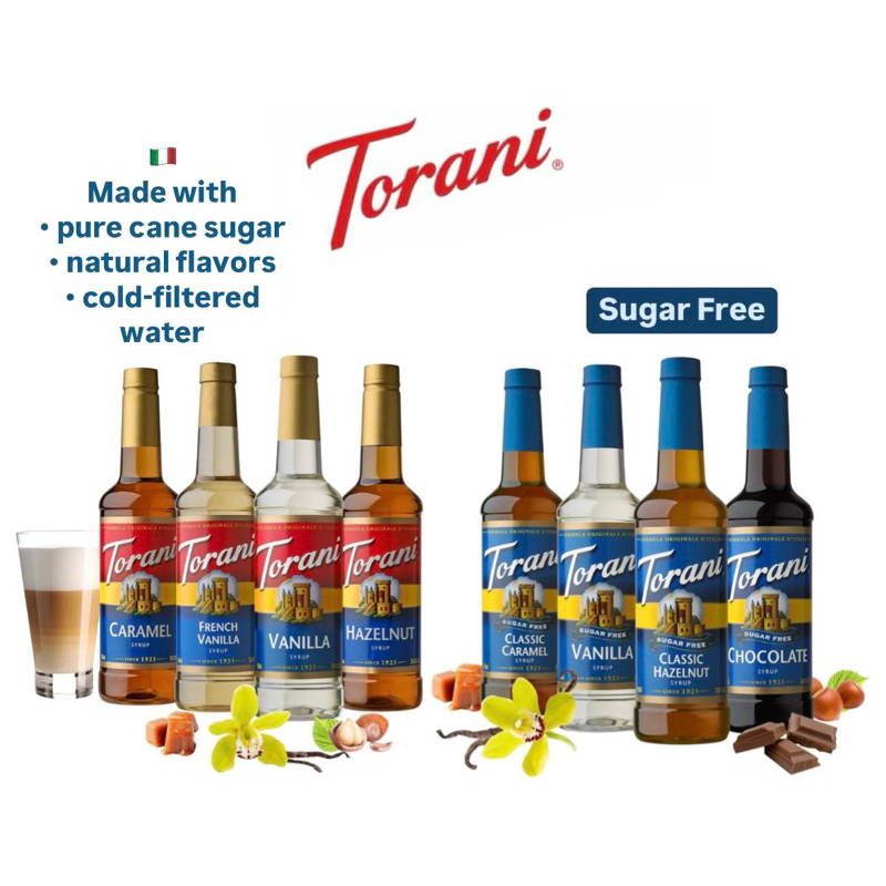 Torani Vanilla Syrup Sugar Free Assorted Syrups French Vanilla Syrup ...