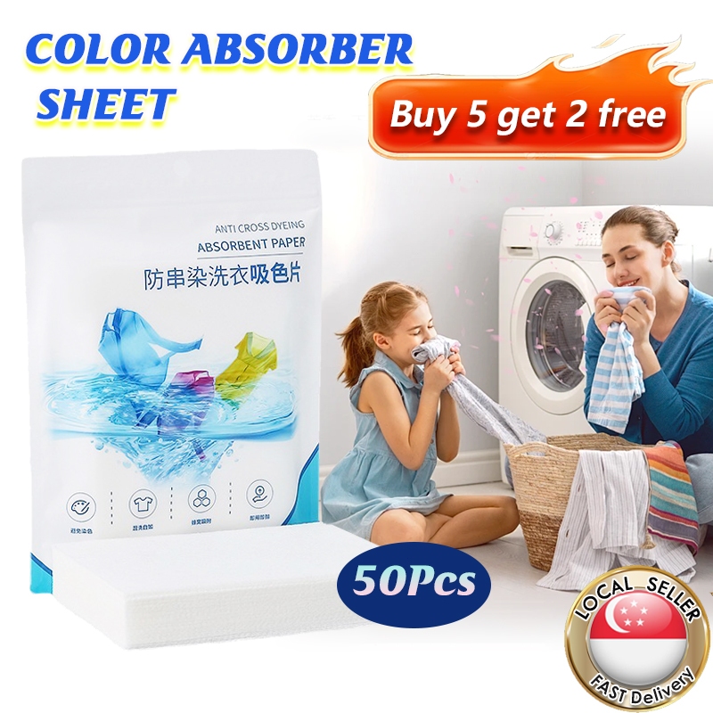 🇸🇬Laundry Colour catcher sheet Colour Absorber Sheet Catcher Color ...