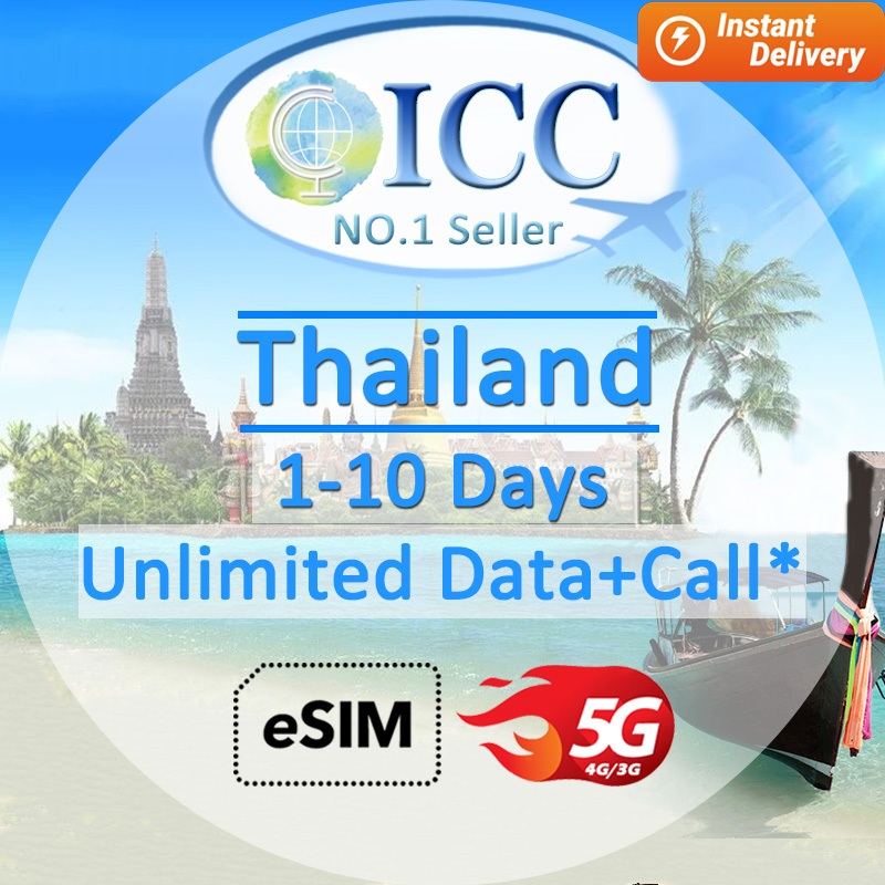 ICC_eSIM Thailand local 5G network for AIS/Truemove/DTAC 1-10Days ...