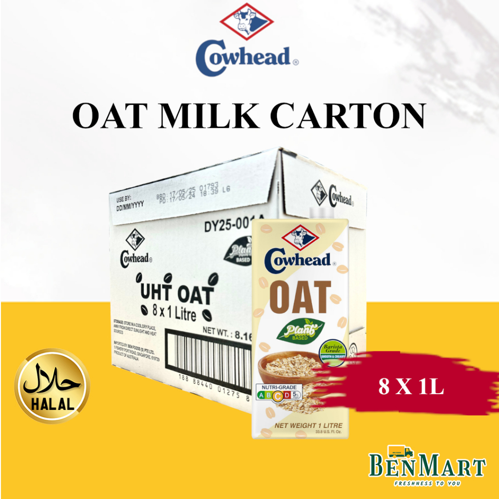 NEW [BenMart Dry] Cowhead Barista Oat Milk 1L Carton Deal - Australia ...