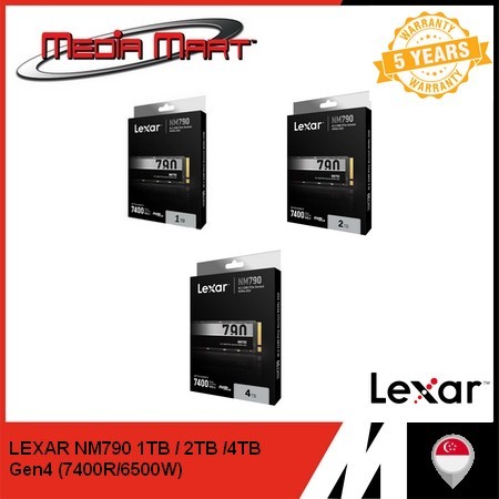 LEXAR NM790 NVME SSD 1TB / 2TB / 4TB (7400R/6500W) | Shopee Singapore