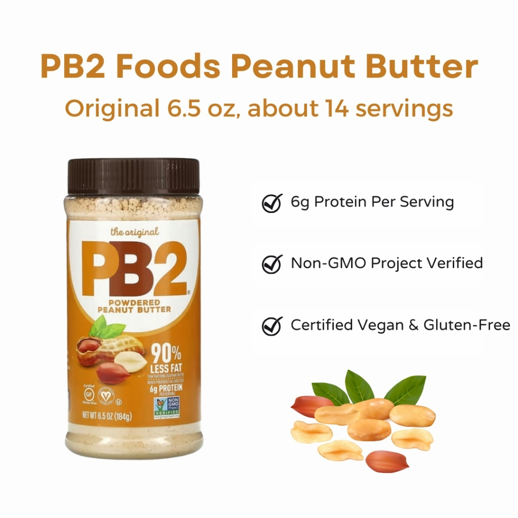 PB2 Foods, Powdered Peanut Butter, 90% Less Fat, High Protein, Low ...