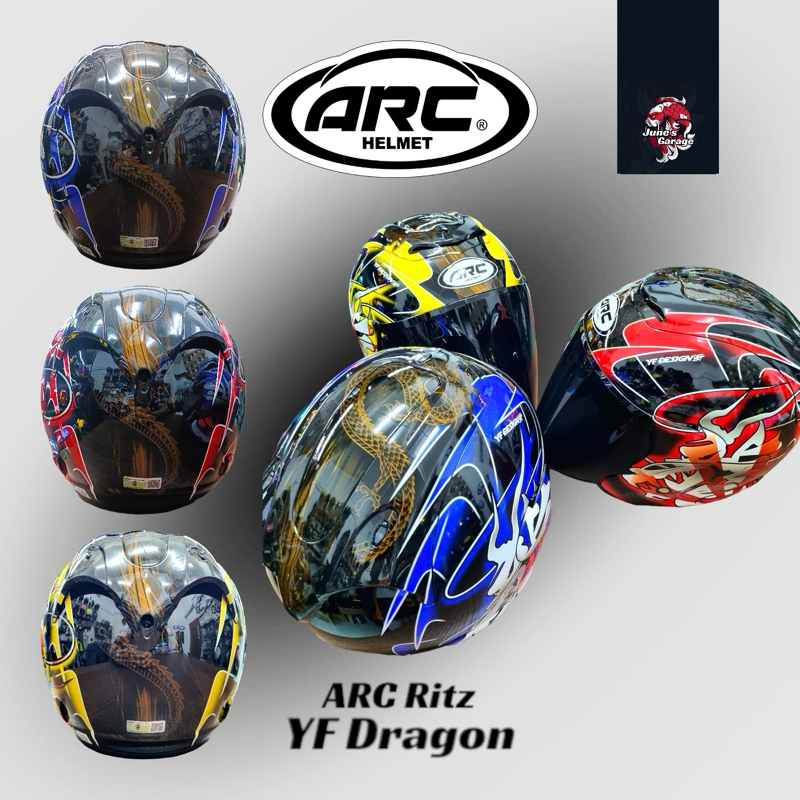 ARC Ritz YF design Dragon motorcycle helmet | Shopee Singapore