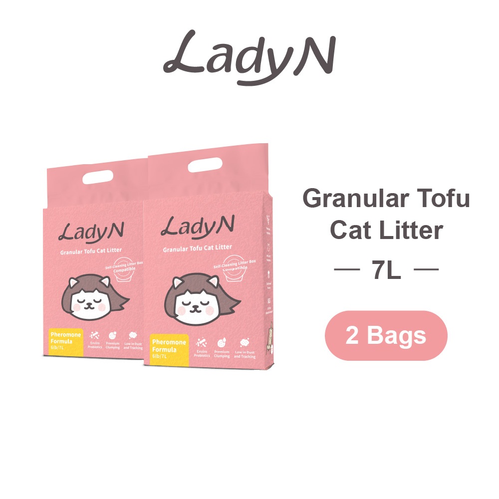 Lady N | Granular Tofu Cat Litter 6lb 【2 Bags - Pheromone】Enviro ...
