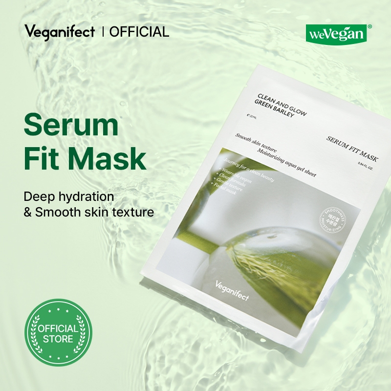 [Veganifect] Serum Fit Sheet Mask / Clean&Glow Green Barley / Skin ...