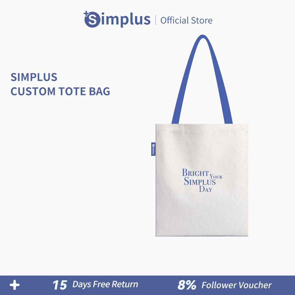 Simplus Canvas Bag BRIGHT YOUR SIMPLUS DAY ZENP015 | Shopee Singapore
